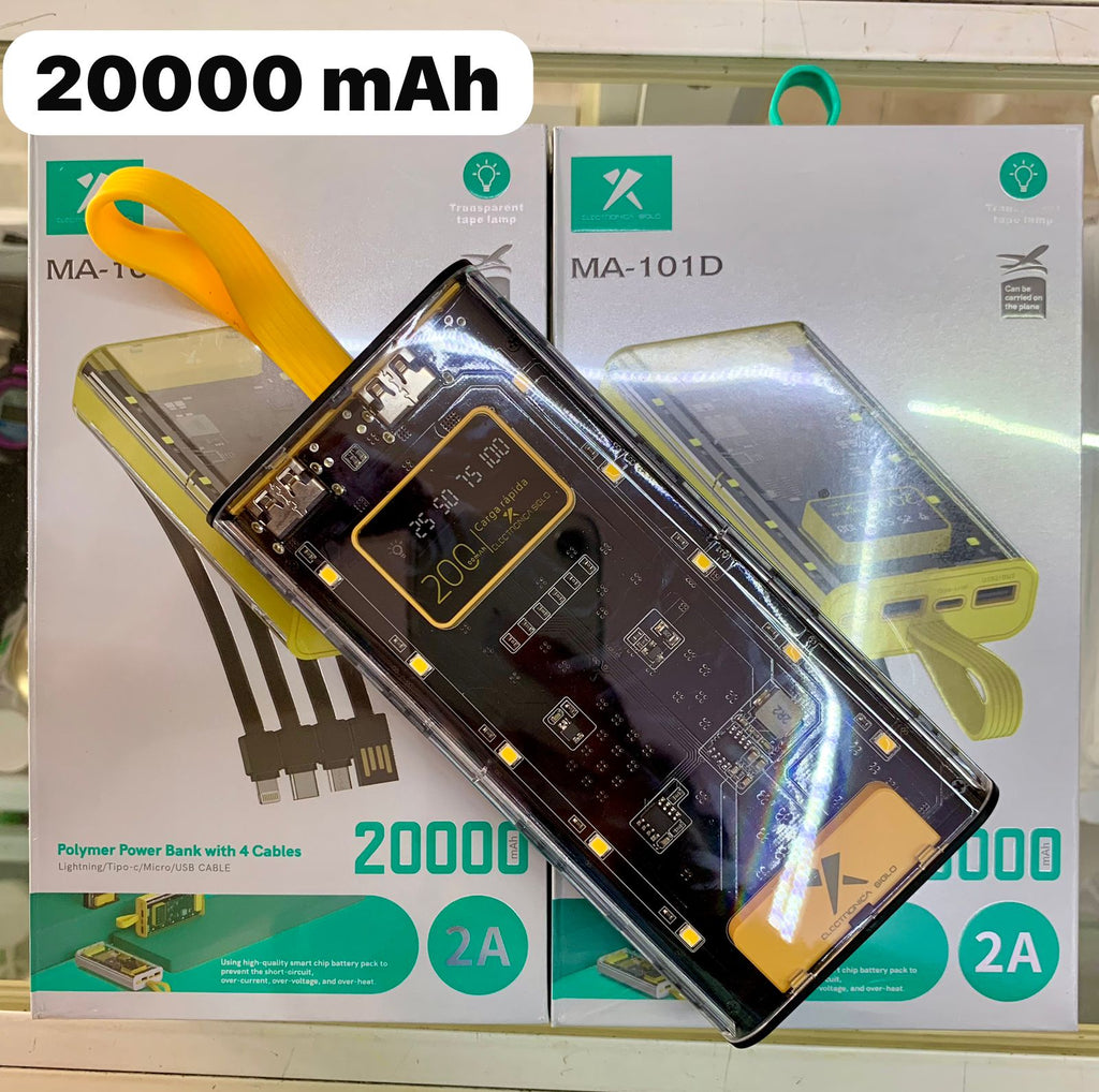 Power Bank Moreka 20000 mAh MA-101D | MIGADGET.MX